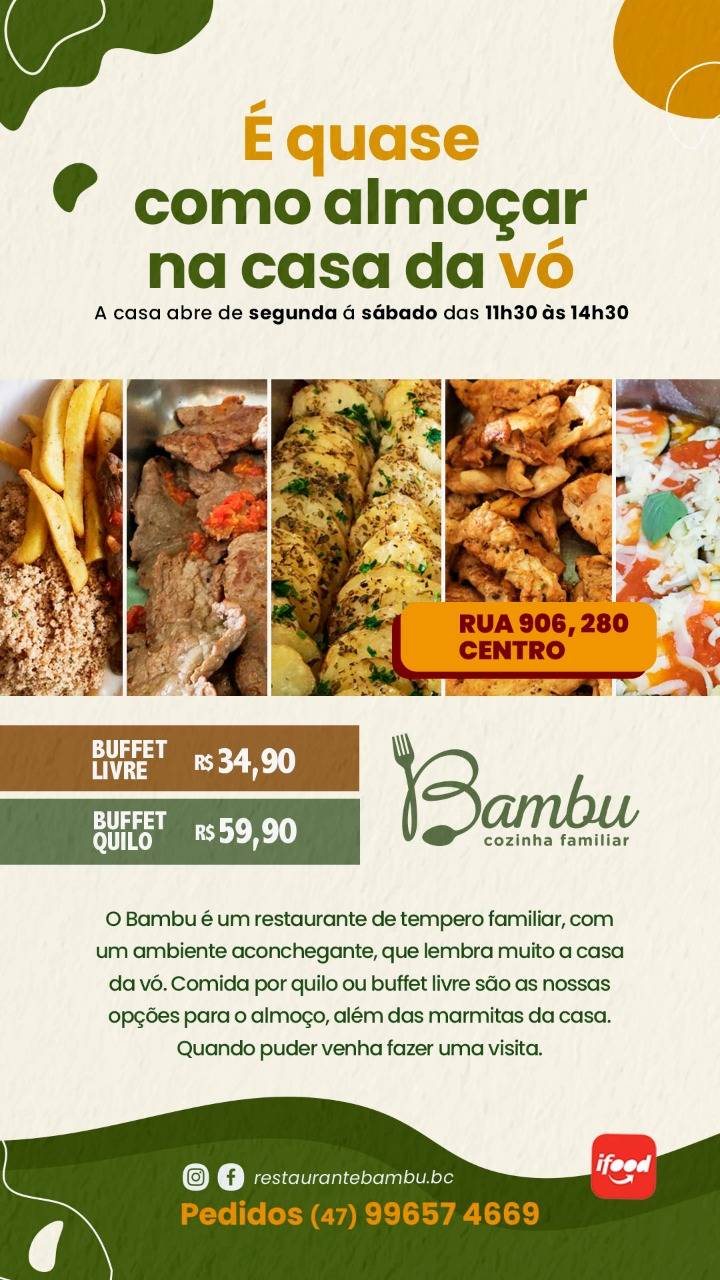 Menu em Restaurante Bambu, Balneário Camboriú