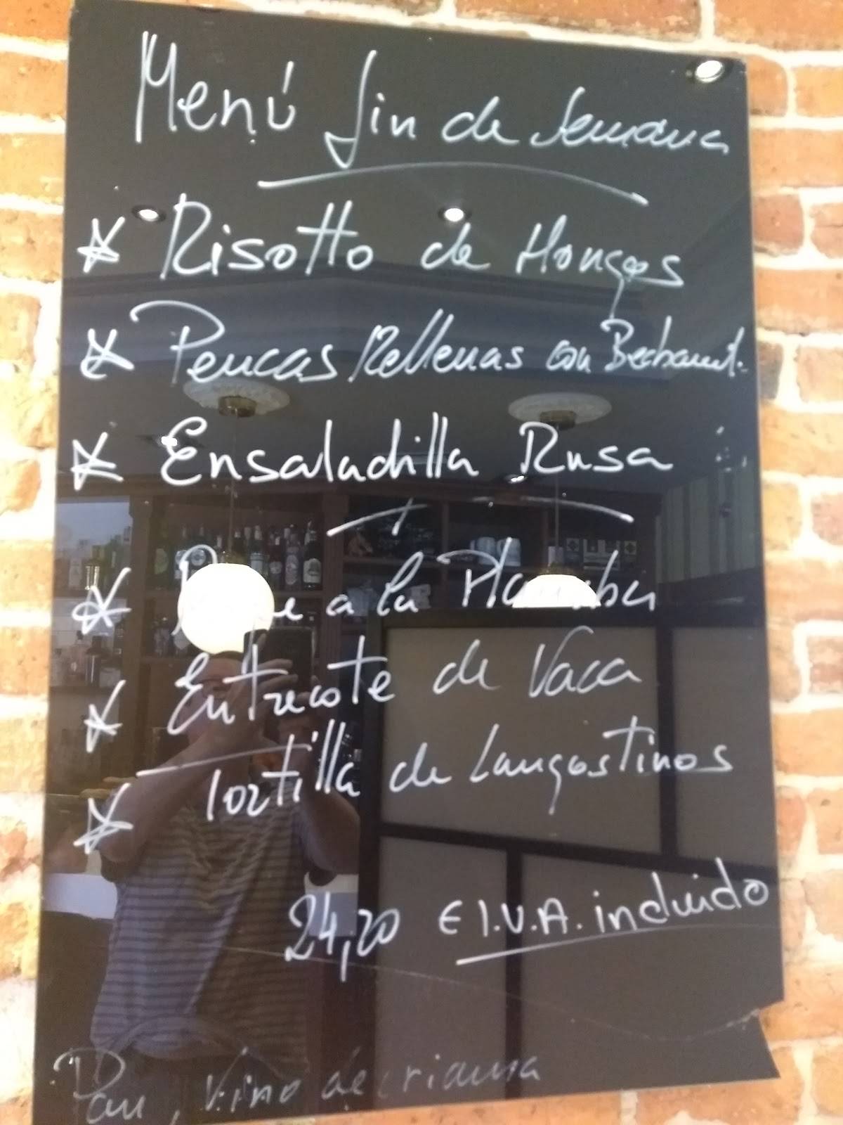 Carta de Restaurante Varona Cafetería, Bilbao
