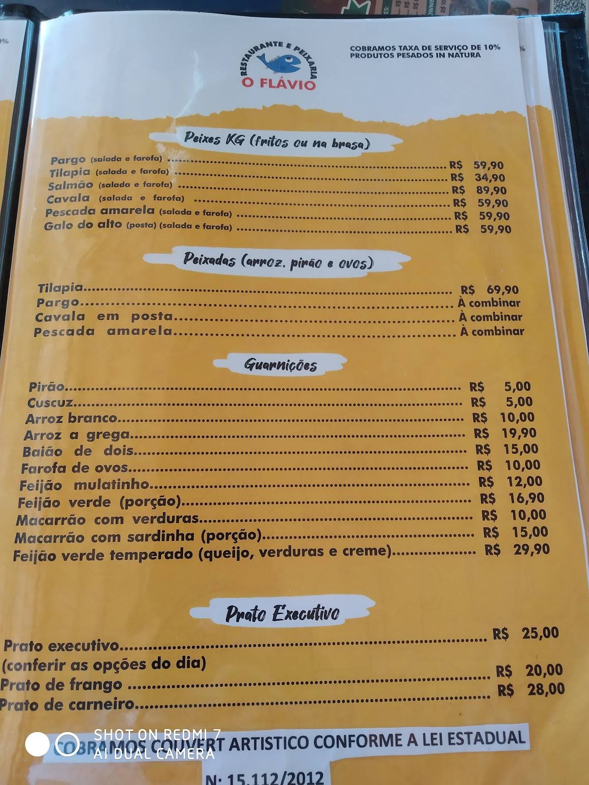 Menu em Restaurante & Peixaria O Flávio, Eusébio