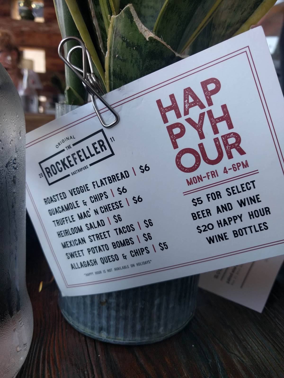 Menu at Rockefeller - Redondo Beach pub & bar, Redondo Beach