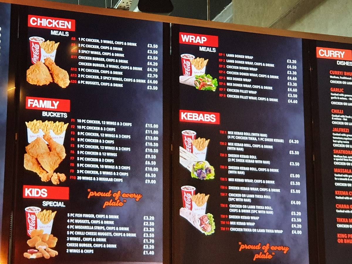 Menu at Spice Hut Romford restaurant, Romford