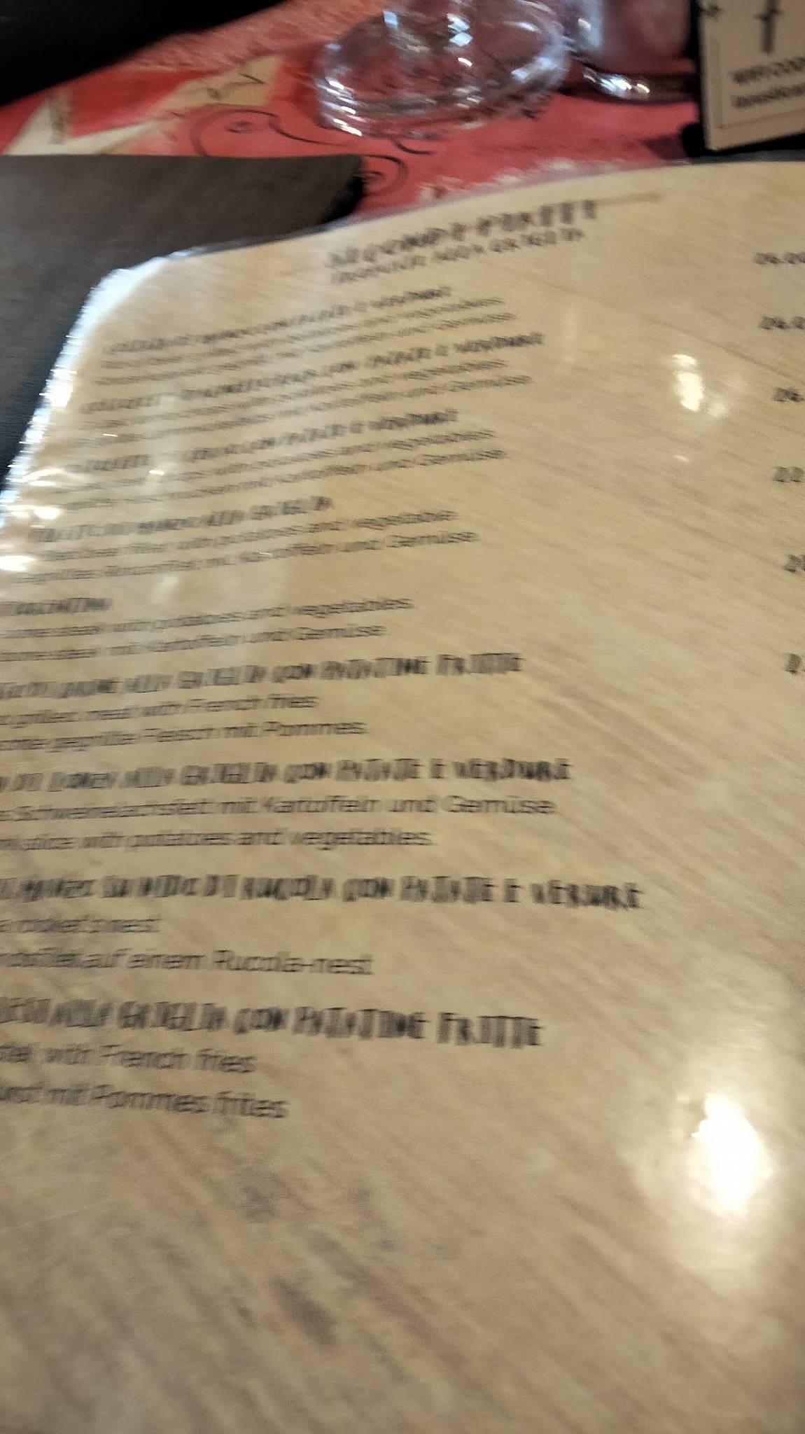 Speisekarte von Rusticana restaurant, Luwin