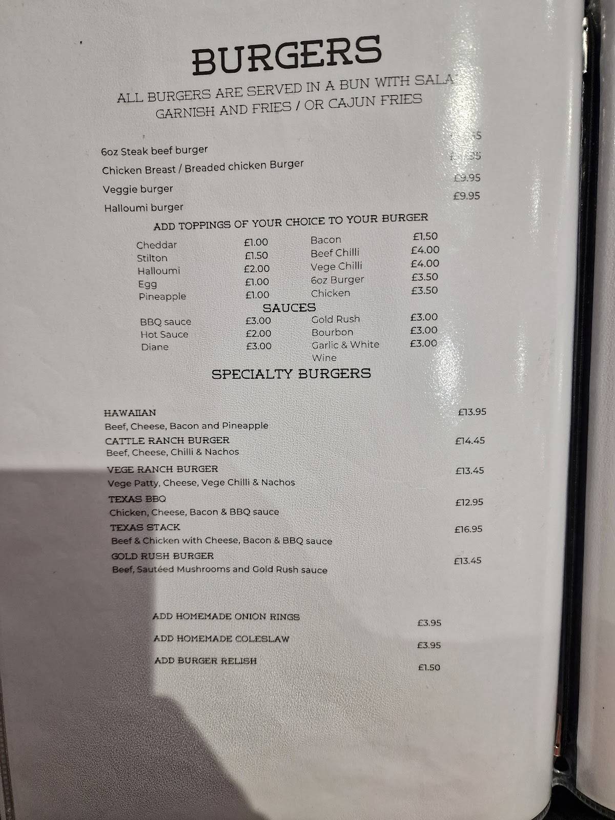 Menu at The Alamo pub & bar, Ryde, 5 Esplanade