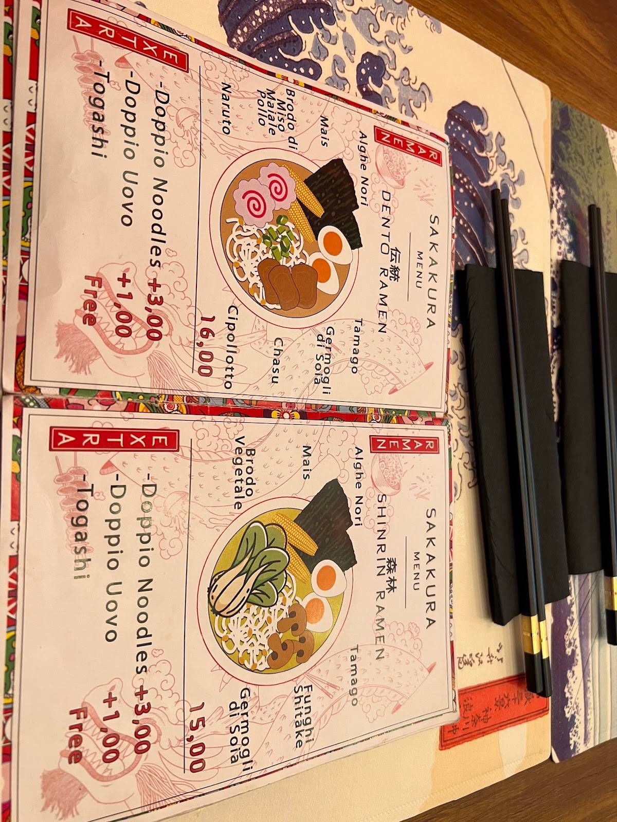 Menu da SAKA KURA ristorante, Milano