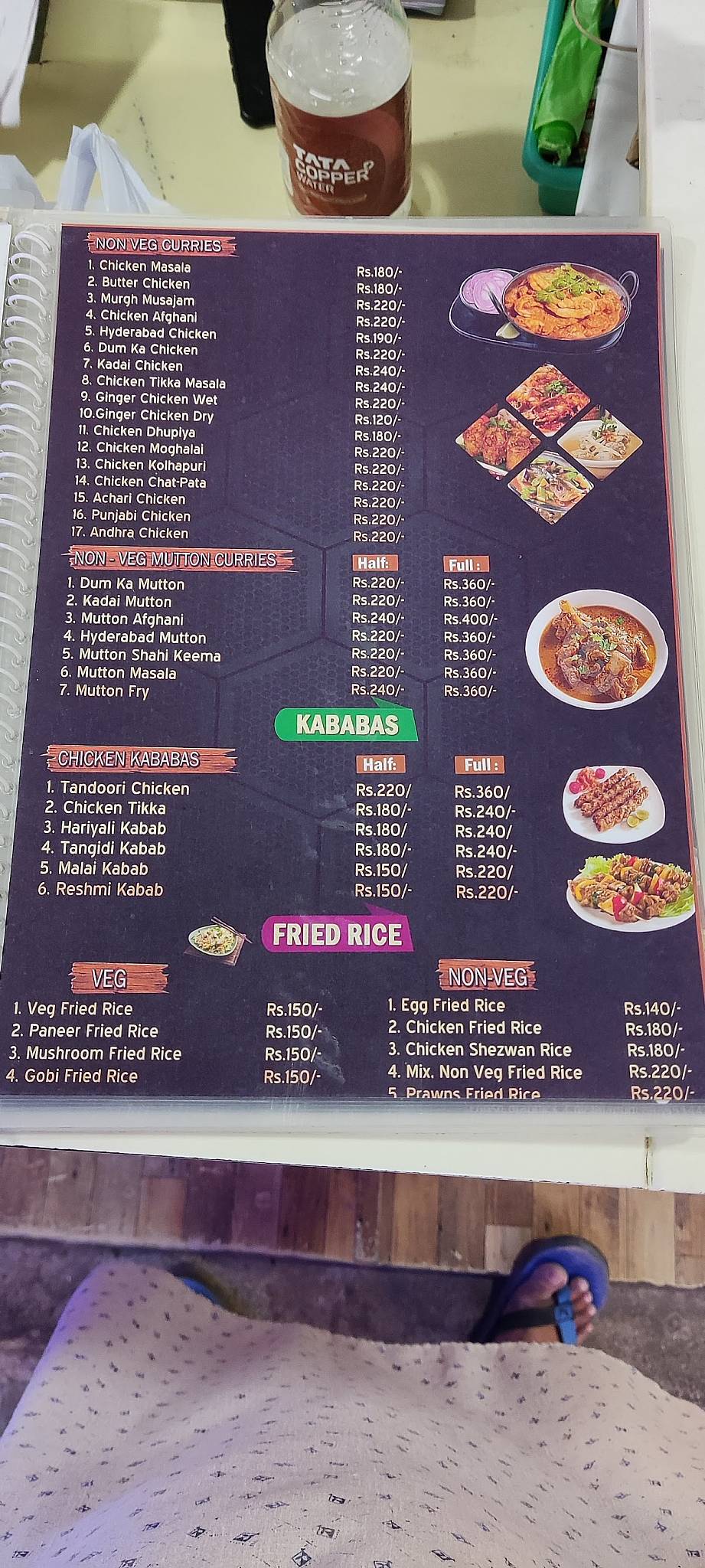 Menu at Sahoo Restaurant, Hyderabad, KKM circle SLG hospital raod ...