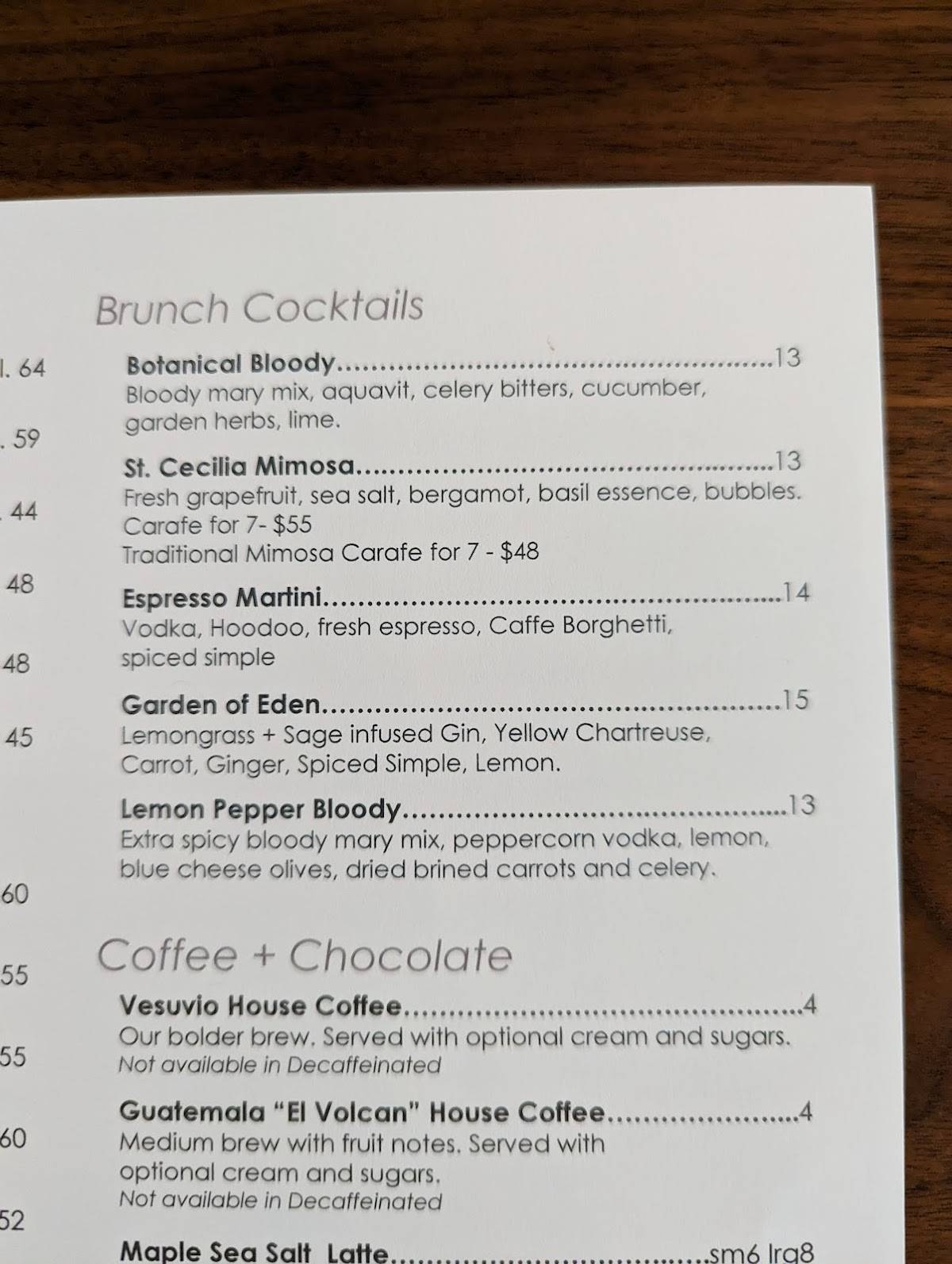 Menu at Saints + Council pub & bar, Atlanta