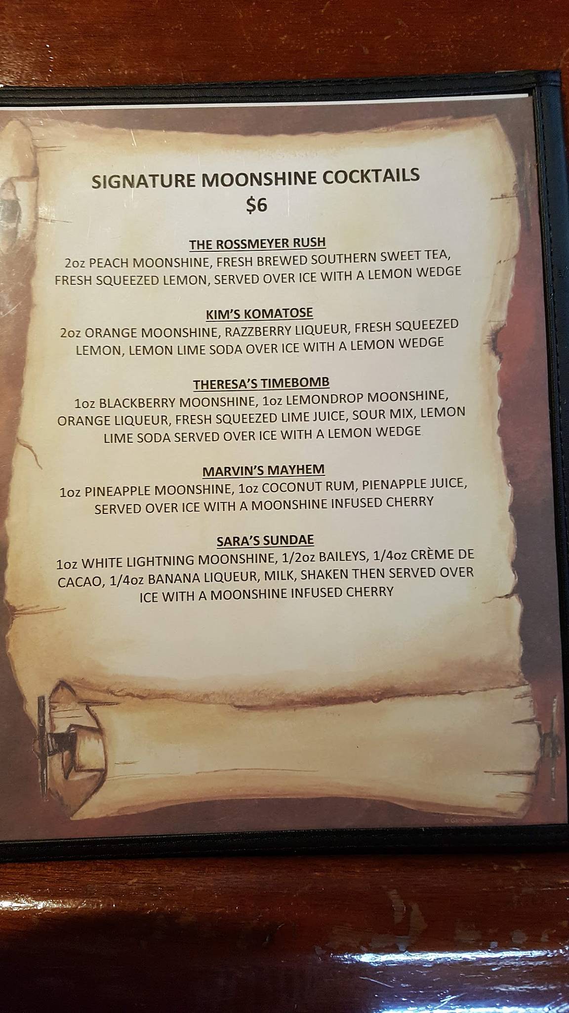 Menu at Saints & Sinners Pub, Ormond Beach