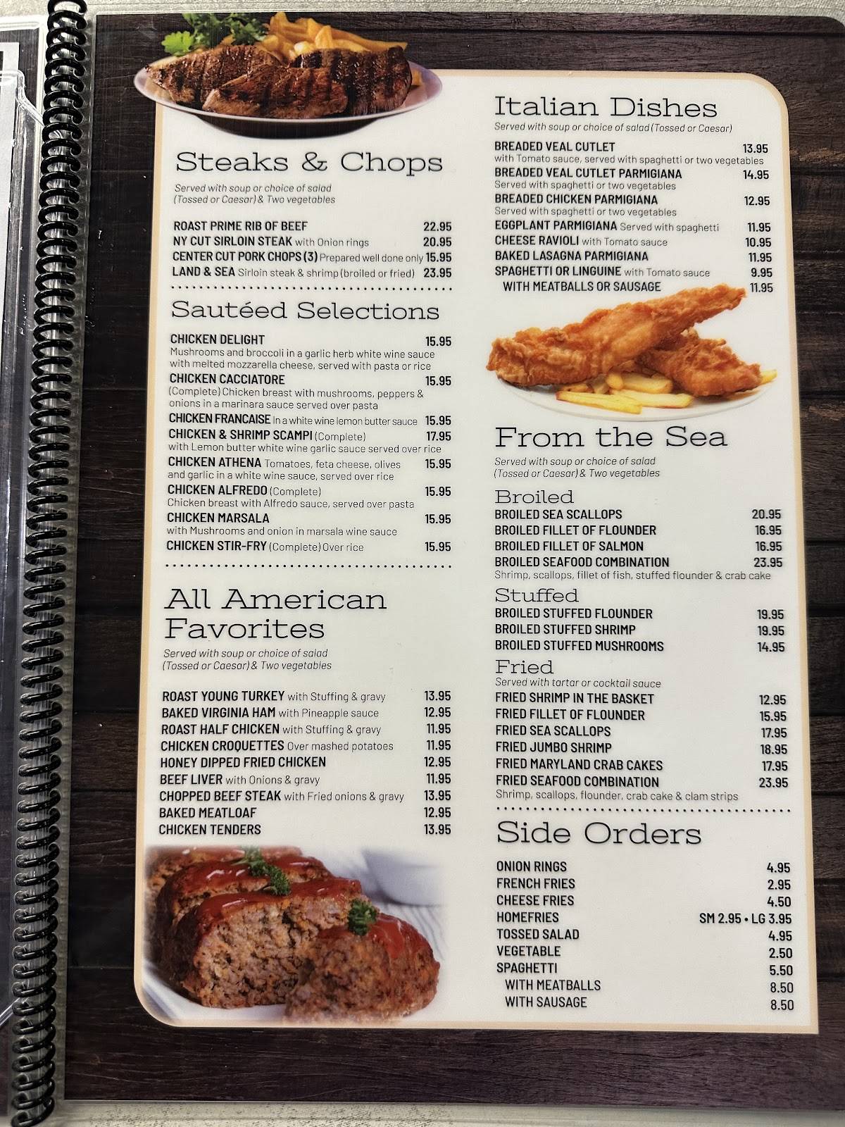 Menu at Salem Oak Diner fast food, Salem, 113 W Broadway