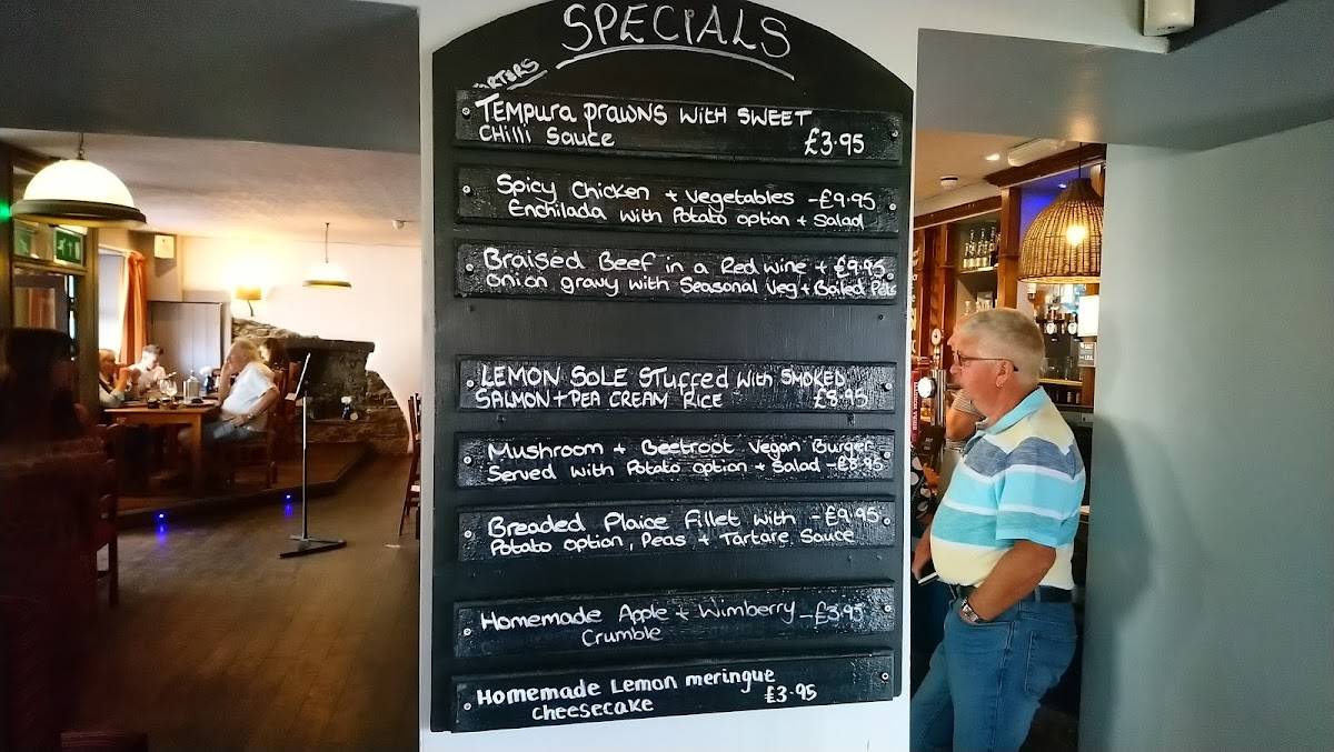 Menu at Saltwater Inn pub & bar, Porthcawl