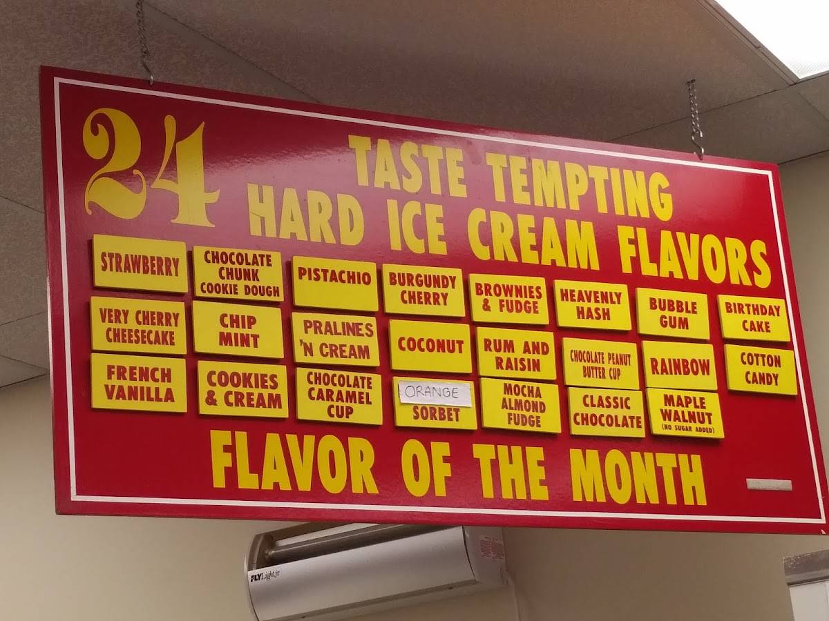Menu at Sargent Sundae cafe, Winnipeg