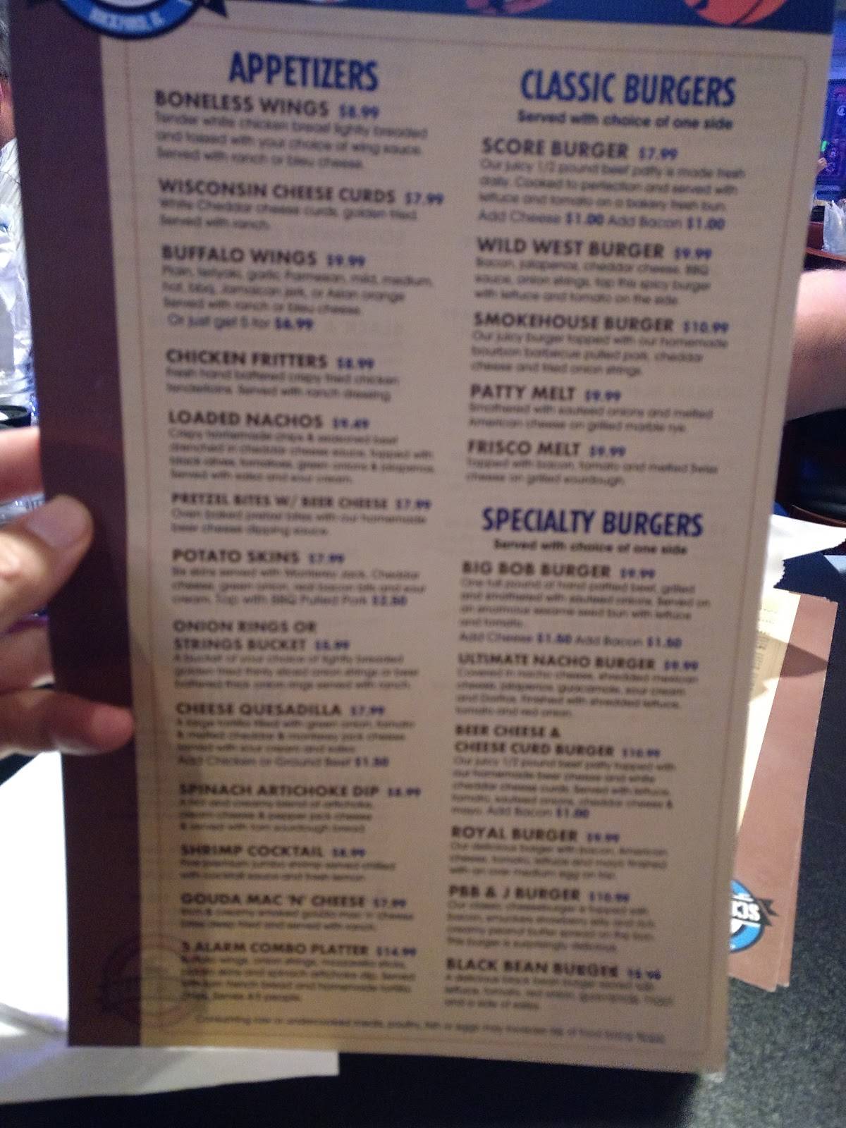 Menu at Scoreboard Sports Bar & Events by Hoffman House, Rockford