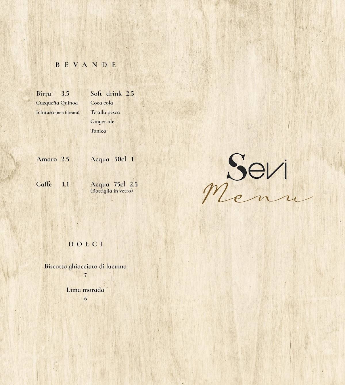 Menu da Sevi Ristorante, Firenze