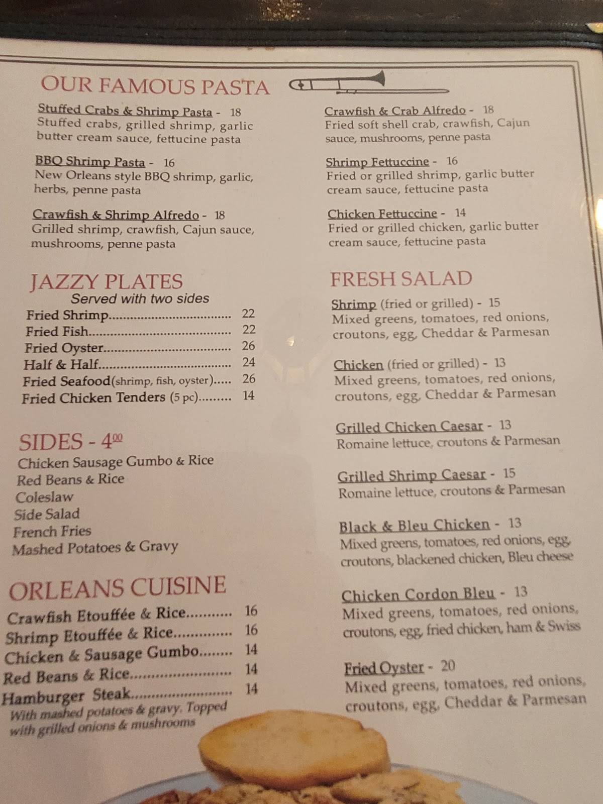 Menu at Jazzy Pete's Poboys restaurant, Slidell