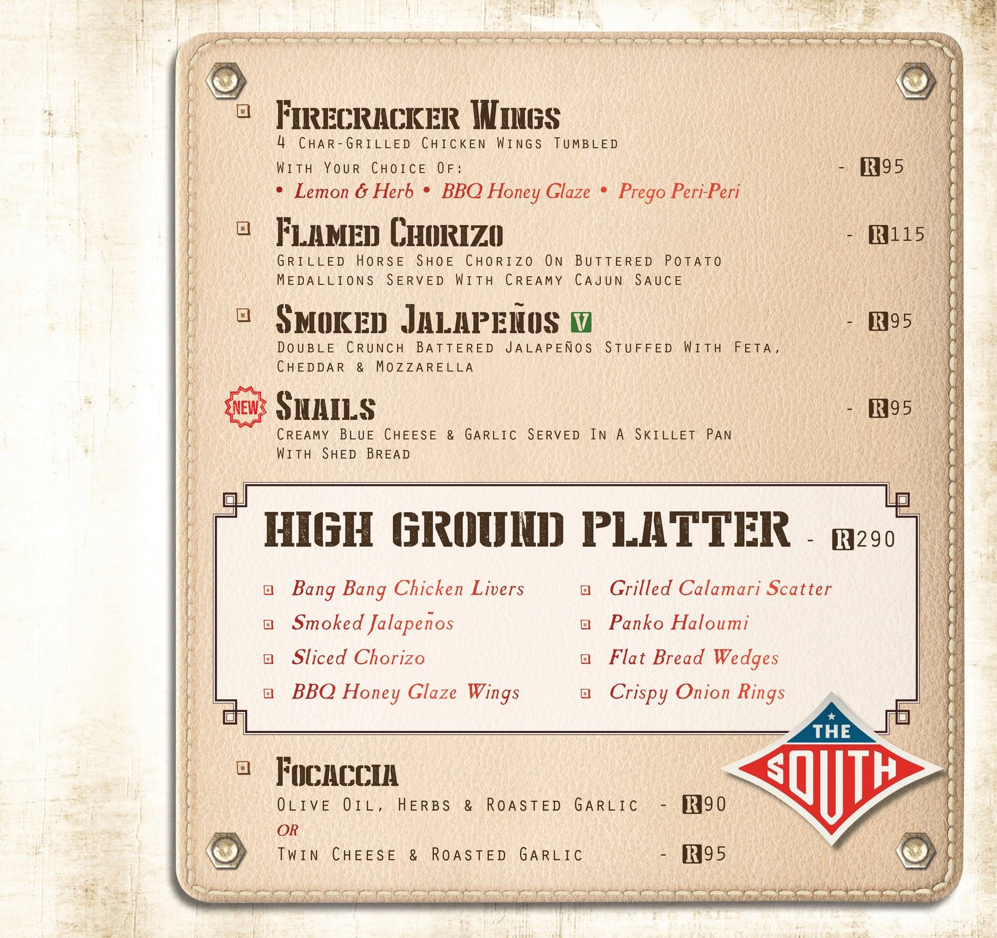 Menu at Smoke Daddy's restaurant, Randburg, Cedar Square Shopping Centre