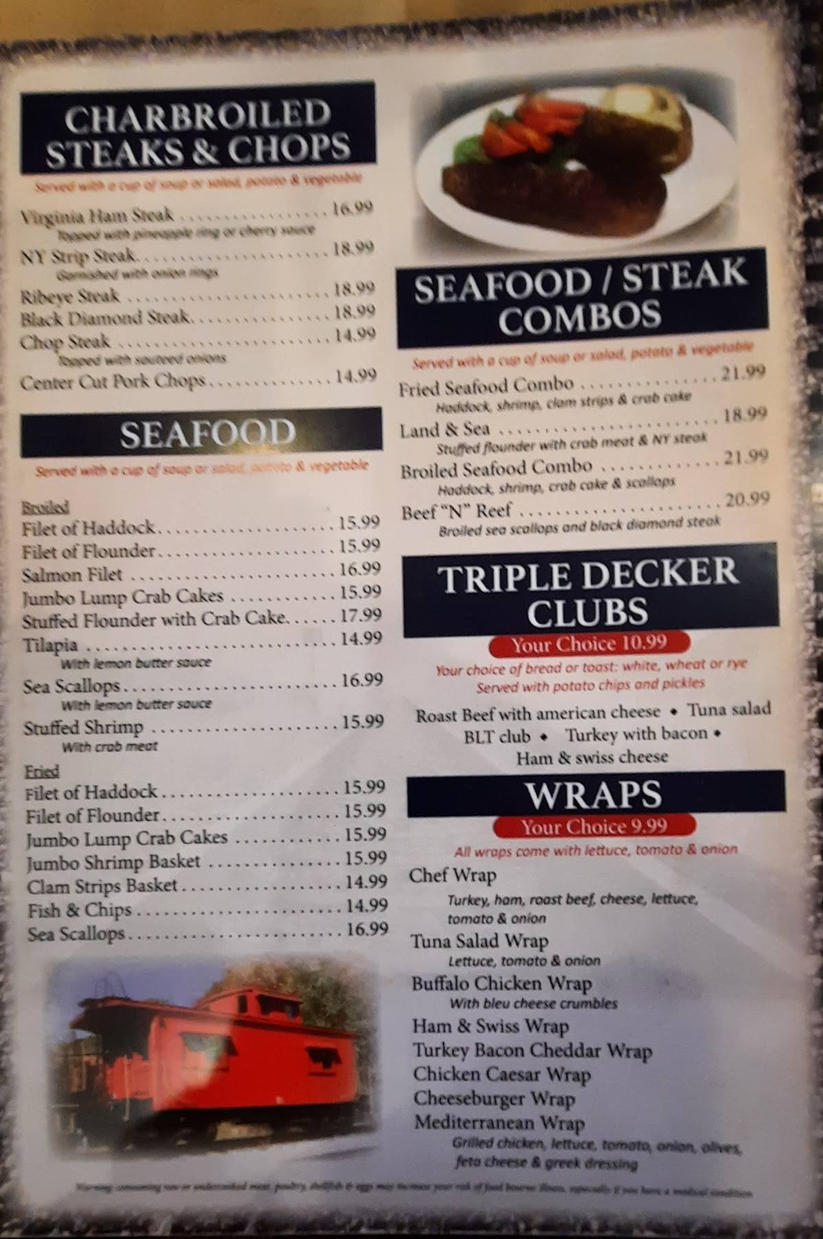 Menu at Squeaky Rail Diner restaurant, Enola, 505 N Enola Rd