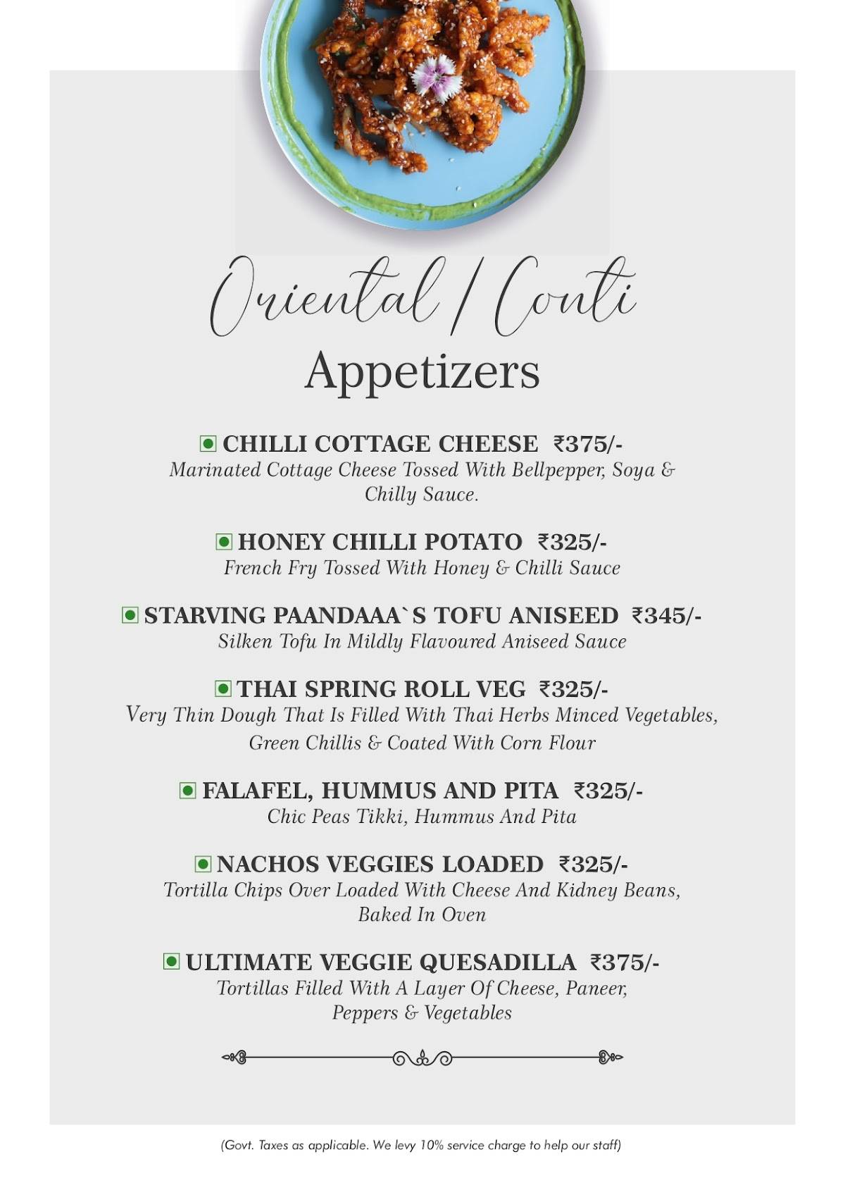 Menu at Starving Panda Bistro, Gurugram