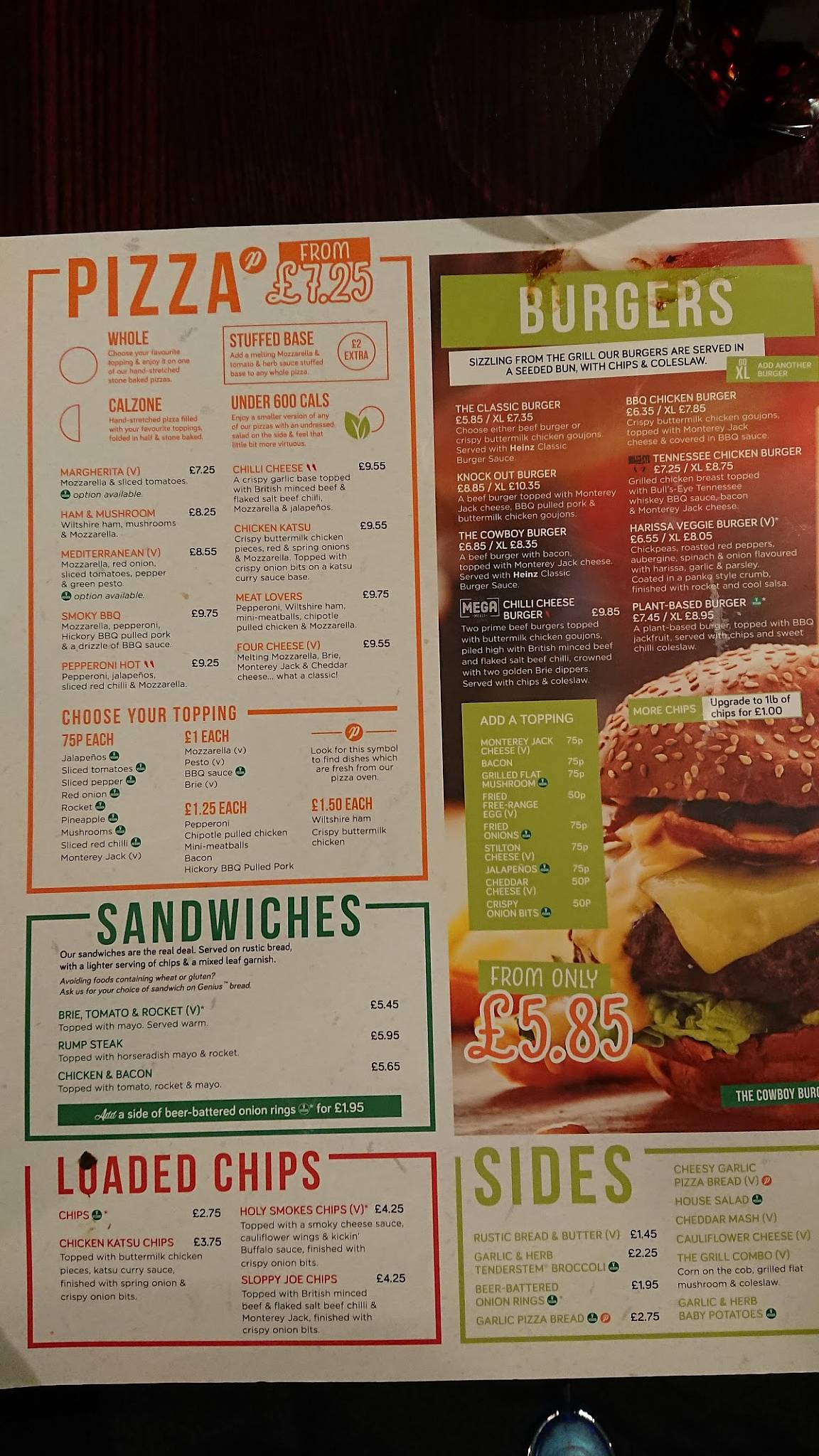 Menu at Station Pilot pub & bar, Crewe