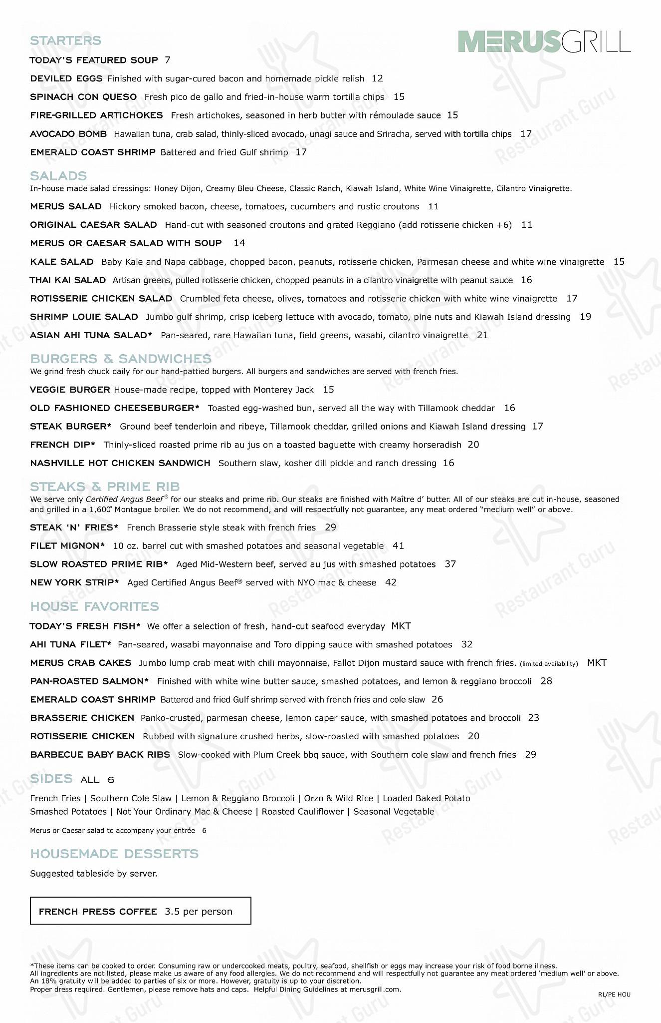 Menu at Stoney River Steakhouse and Grill, Franklin, Galleria Blvd