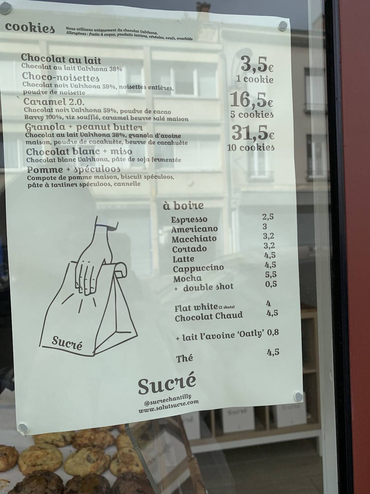 Menu at Sucré, Reims