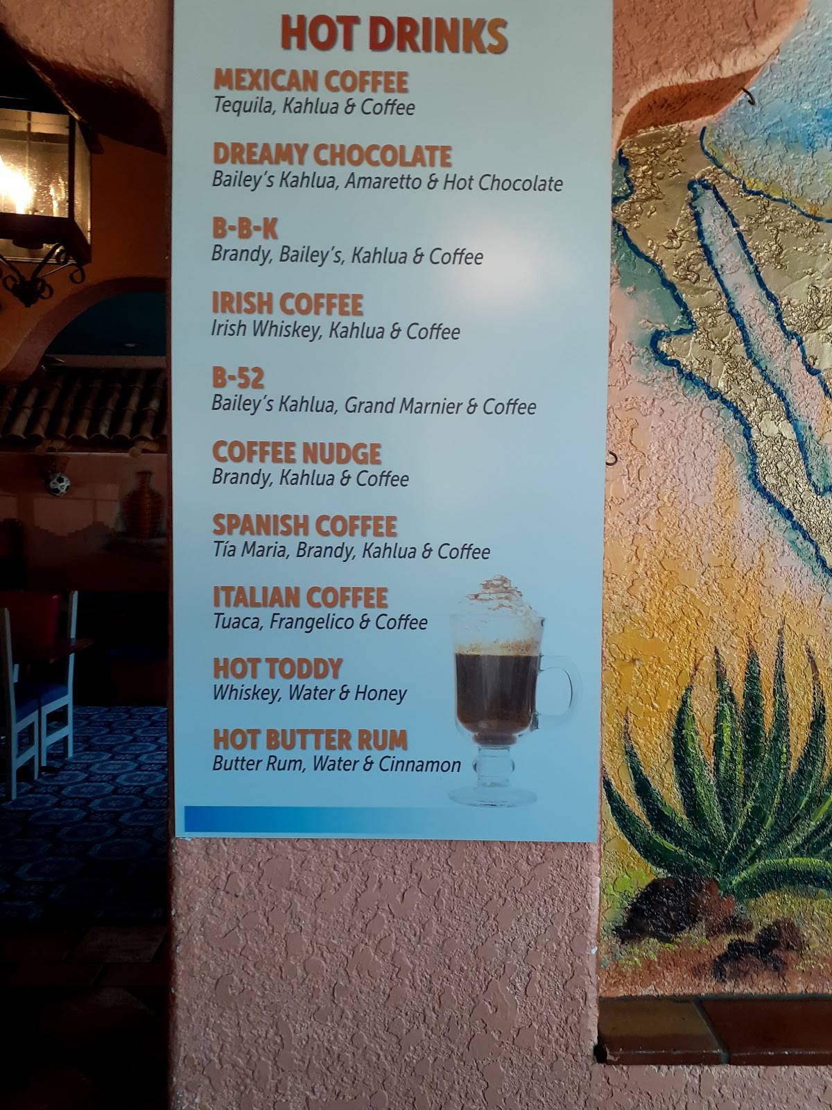 Menu at Ixtapa Restaurant, Sultan