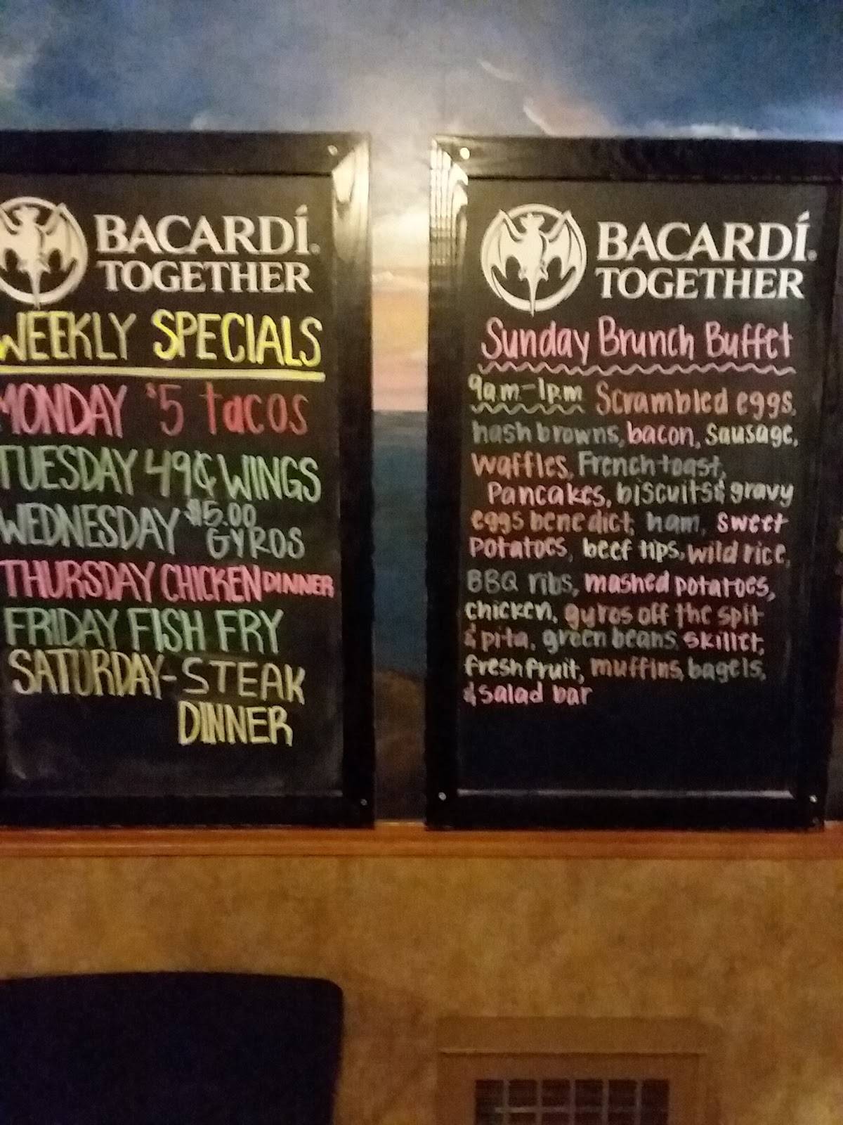 Menu at Sunset On The Water steakhouse, Fond du Lac