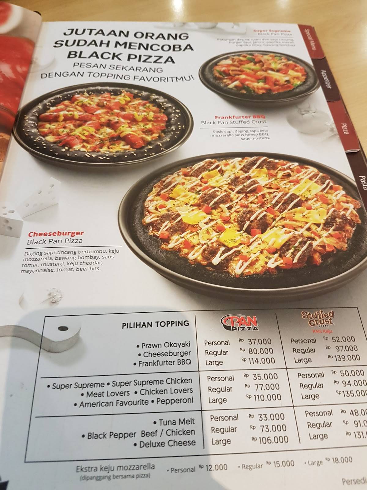 Menu at Pizza Hut Restoran - Delta Plaza Surabaya restaurant, Surabaya