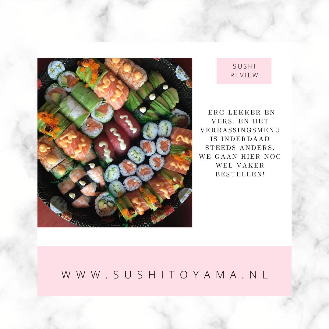 Menu at Sushi Toyama, Utrecht