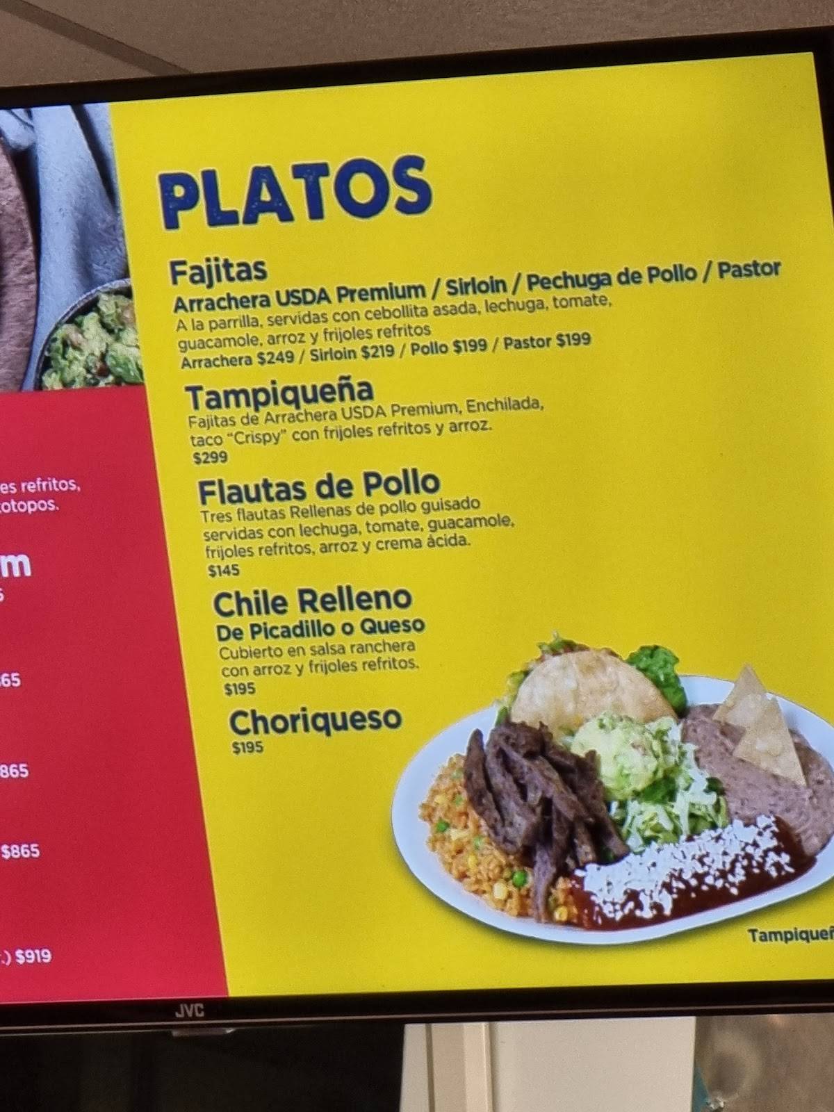 Carta del restaurante Taco Palenque, Monterrey, Carr Nacional 261