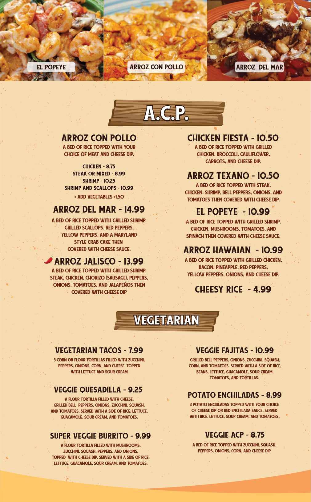 Menu at Taco Wagon restaurant, Appomattox, 177 Old Courthouse Rd