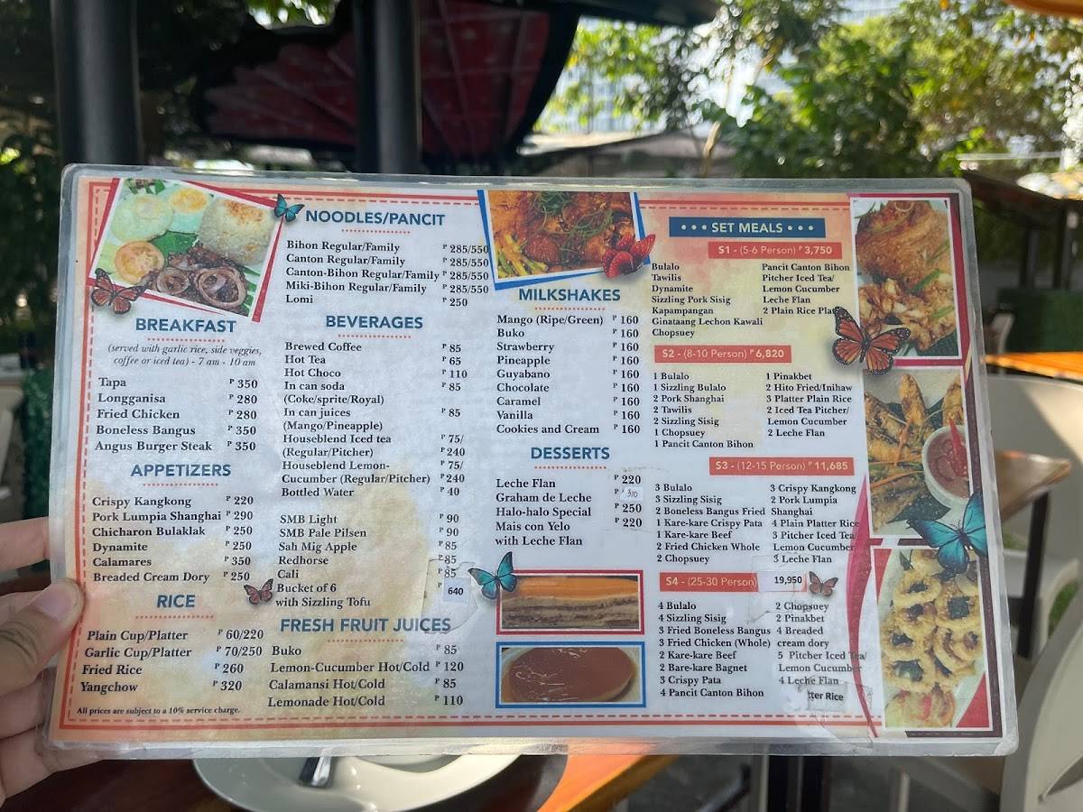 Menu at Cabezera - Ridge View Restaurant, Tagaytay