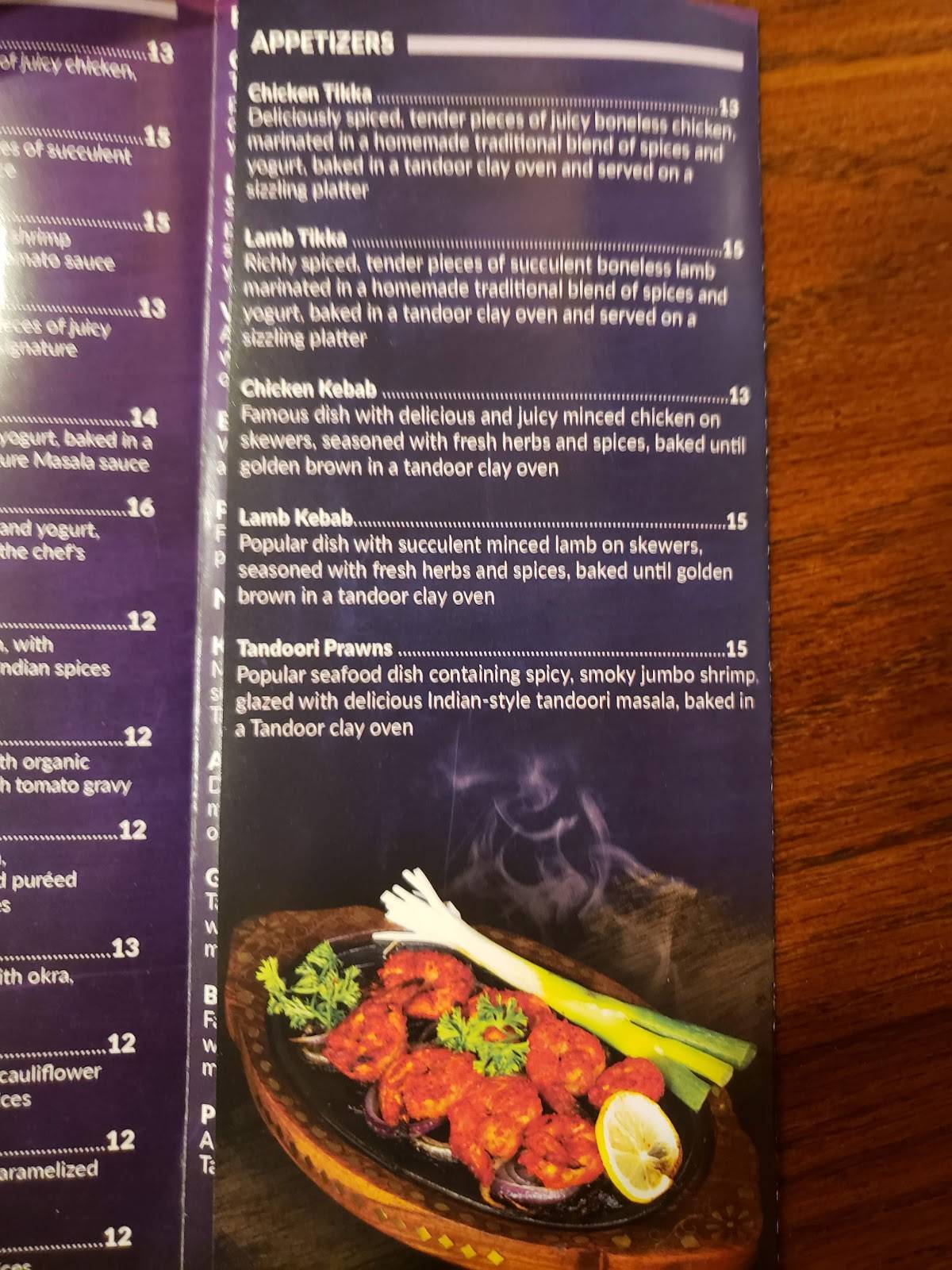 Menu at Taste of Agra Scarborough restaurant, Toronto, Lawrence Ave E #2