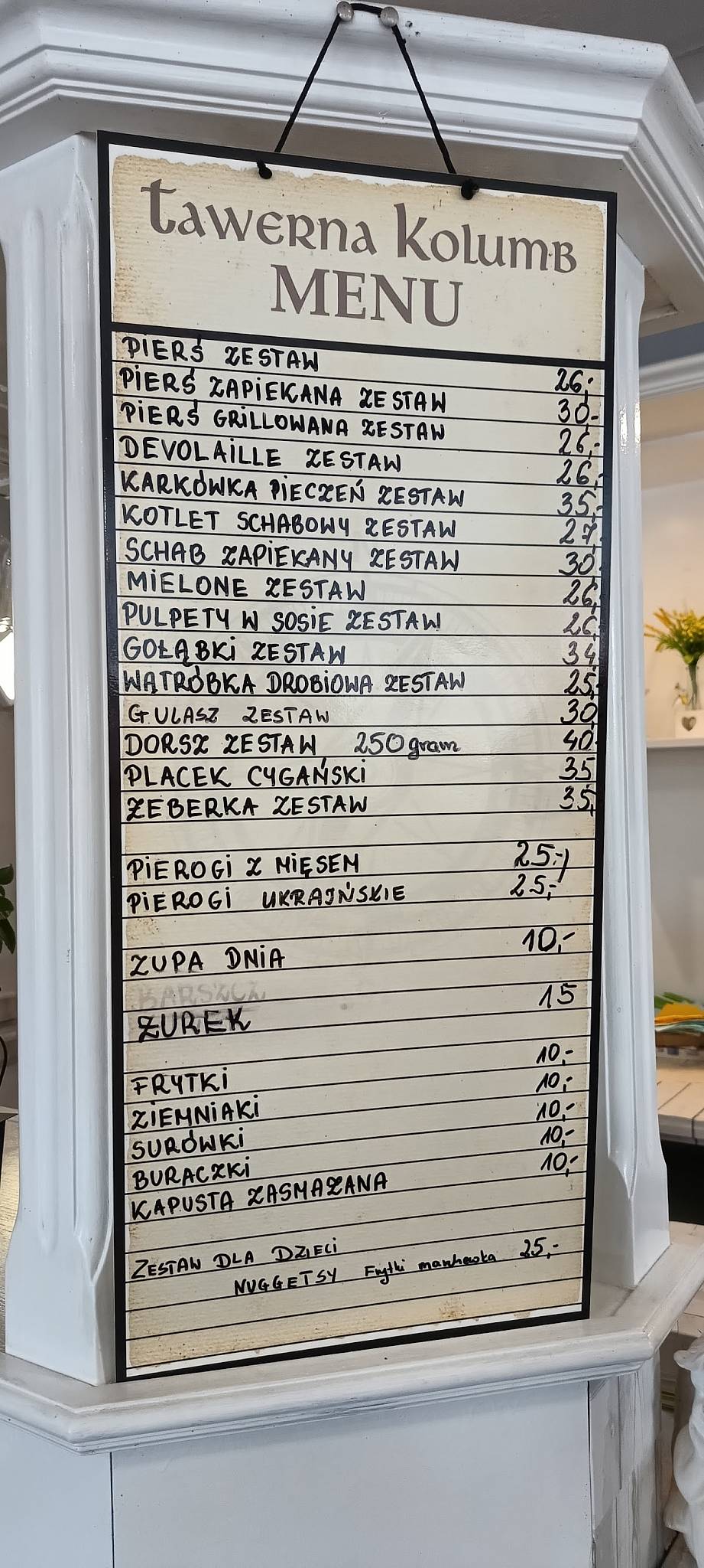 Carta del restaurante Tawerna Kolumb, Puck