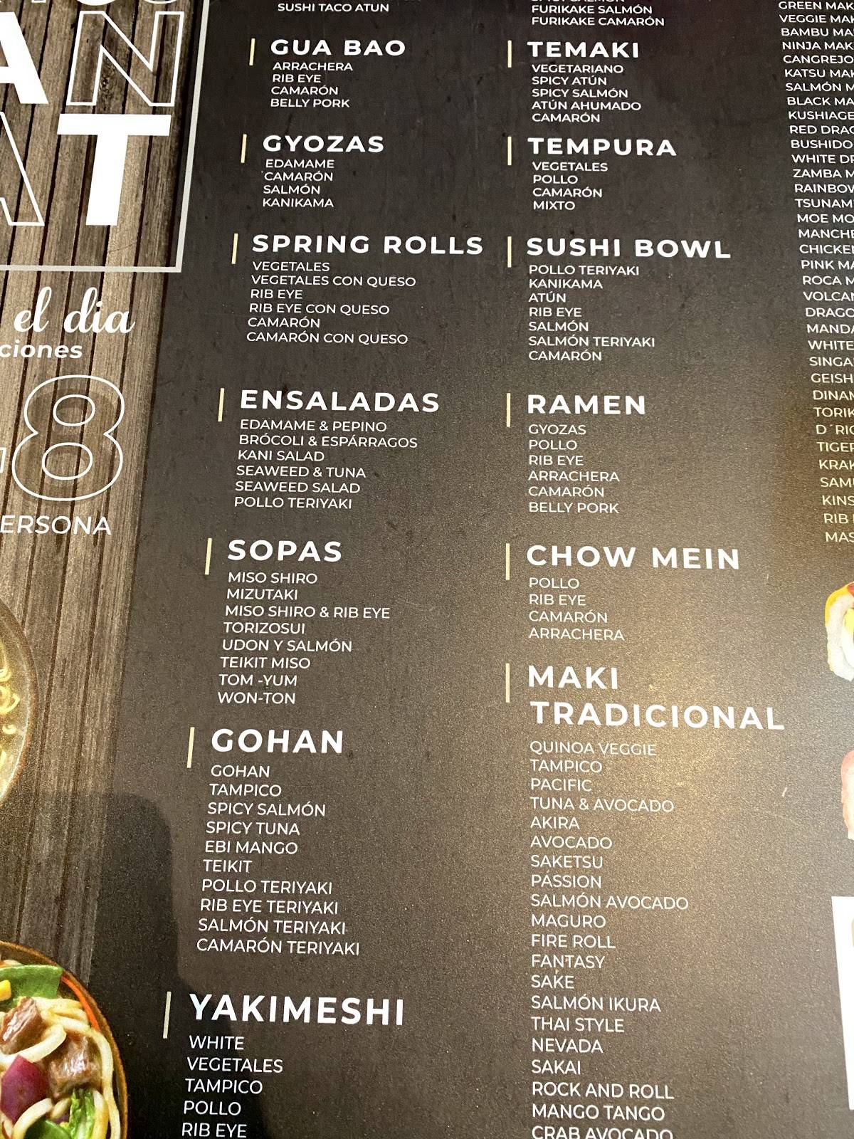 Carta del restaurante Teikit Sushi & Noodles, Ciudad del México, Calz ...