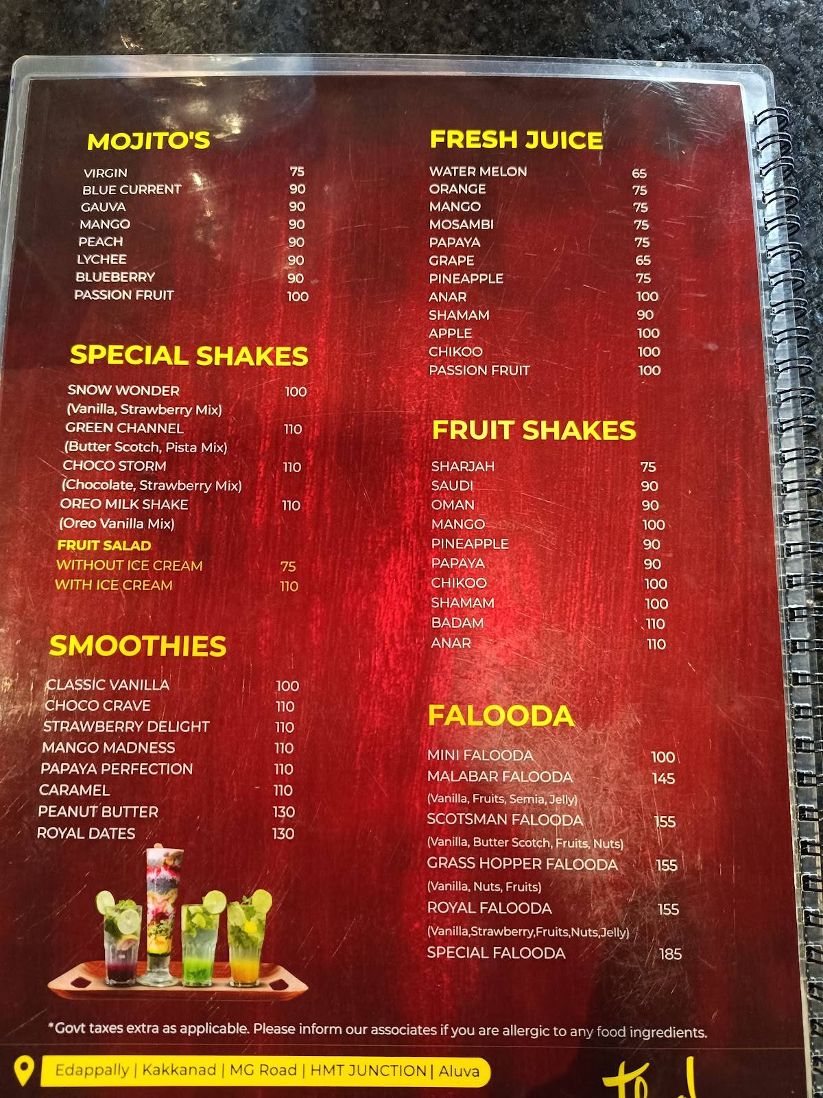 Menu at Thaal Kitchen, Kochi, +PCF
