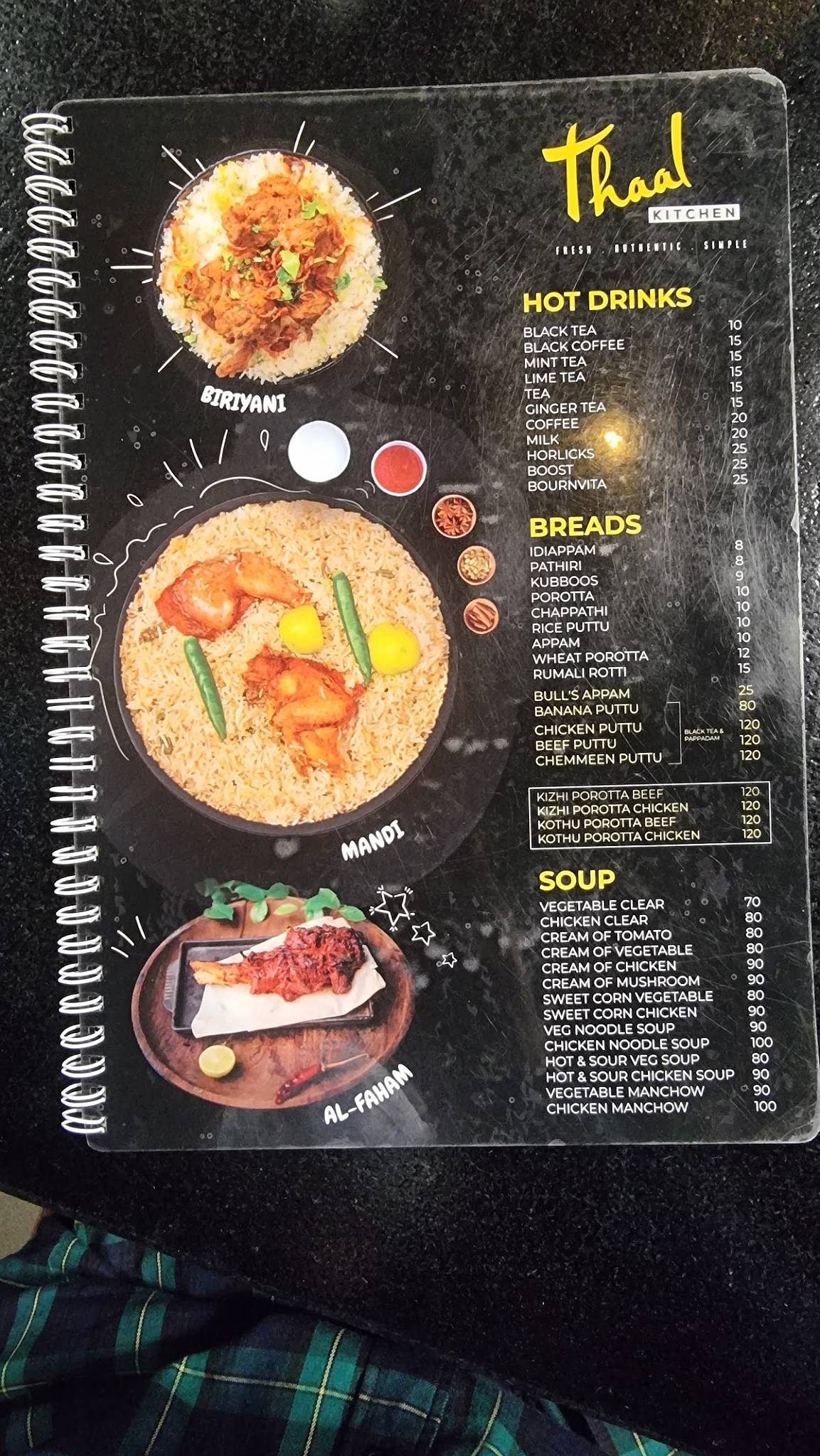 Menu at Thaal Kitchen, Kochi, +PCF