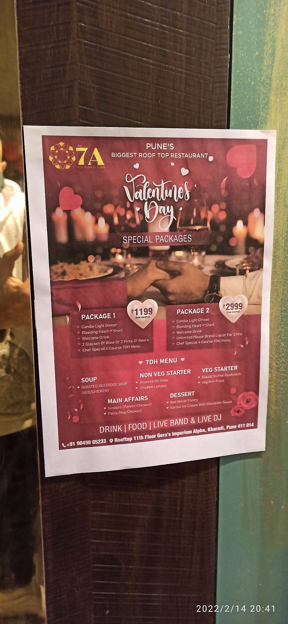 Menu at The 7A Restaurant & Bar, Pune