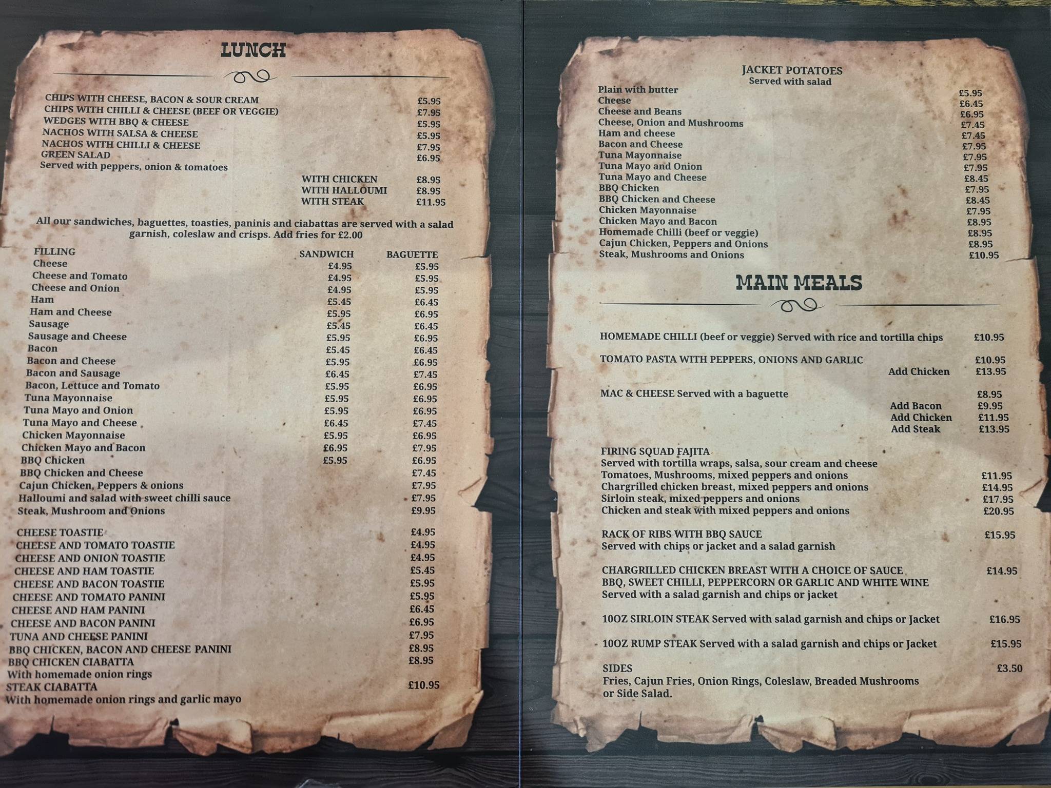 Menu at The Alamo pub & bar, Ryde, 5 Esplanade