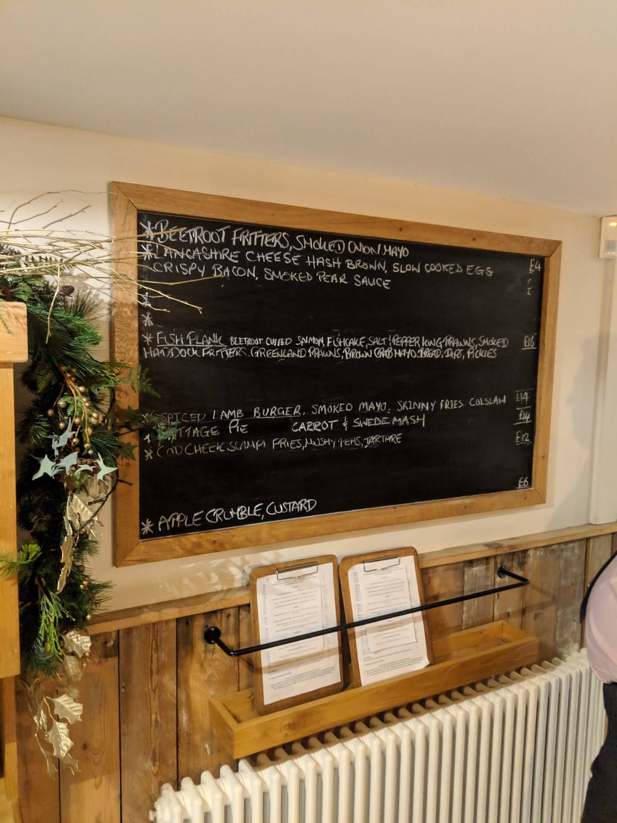 Menu at The Bonny Inn restaurant, Blackburn