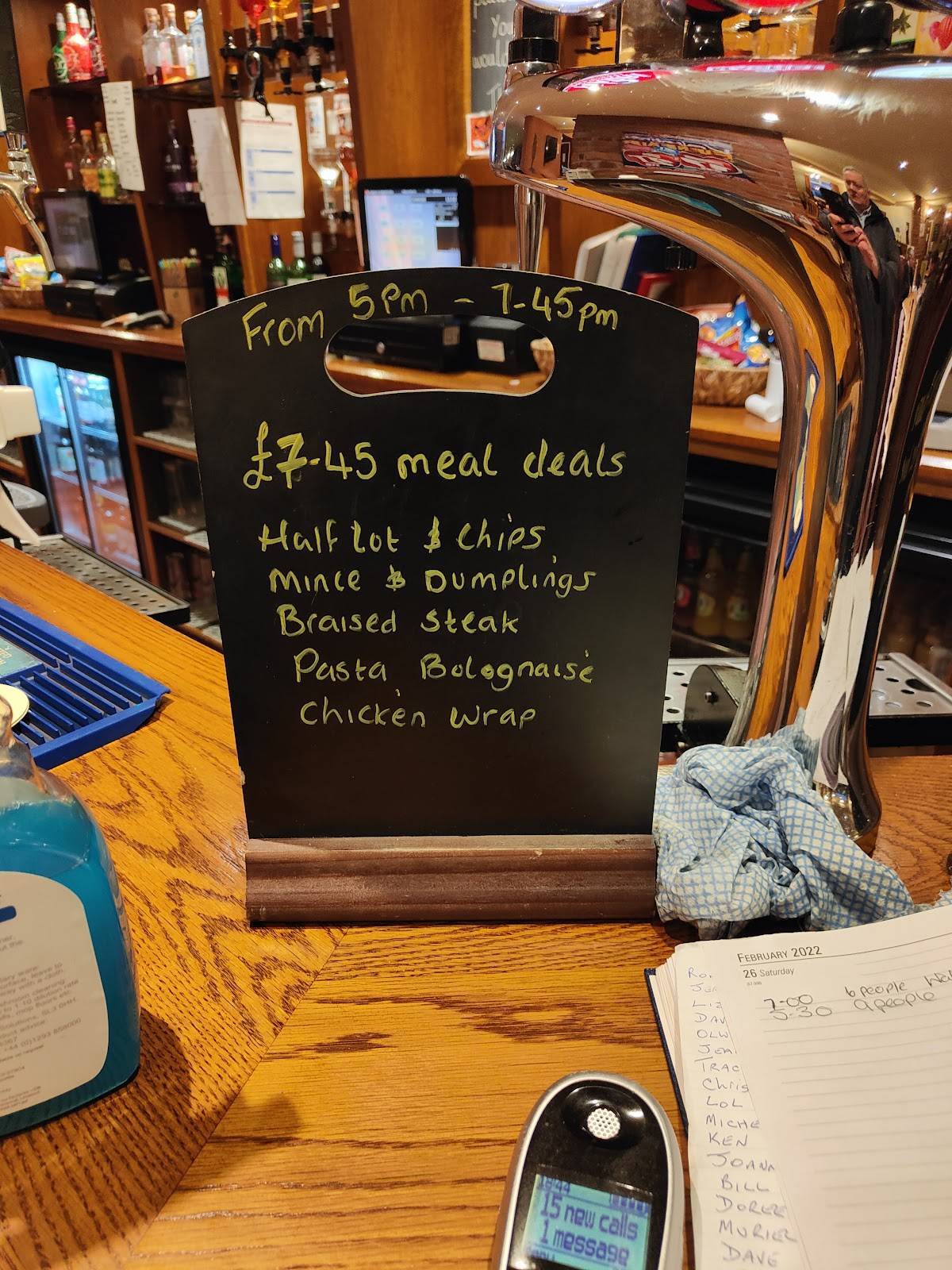 Menu at The Fens pub & bar, Hartlepool