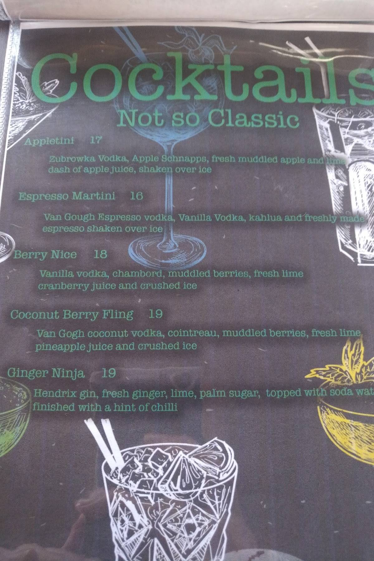 Menu at The Garage Bar & Brewhouse, Mission Beach