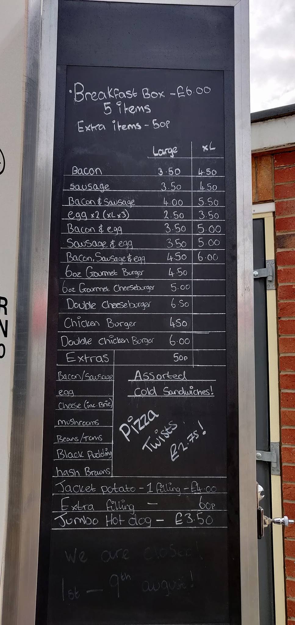 Menu at The Good Food Guy cafe, Market Harborough