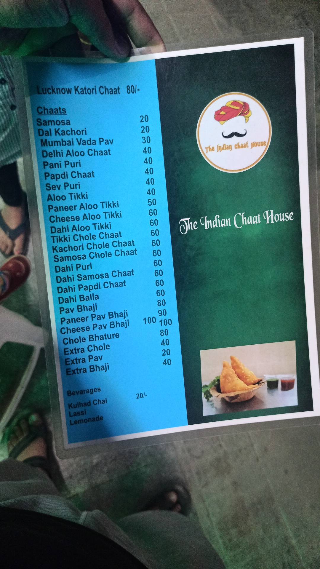 Menu at The Indian Chaat House, Bengaluru, 9th Cross