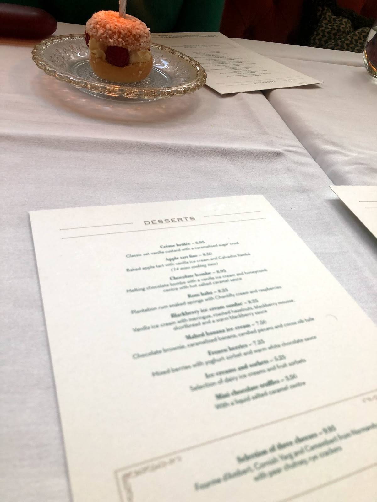 Menu at The Ivy Spinningfields Manchester restaurant, Manchester