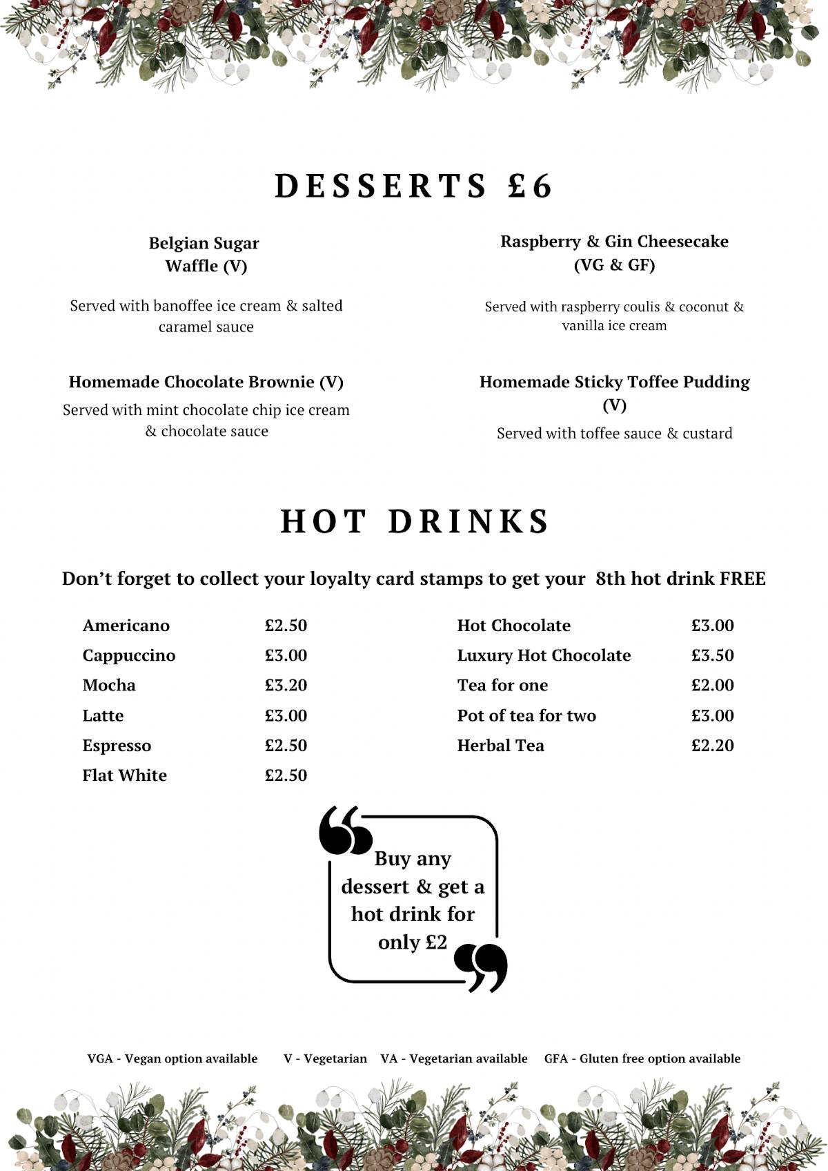 Menu at The Manvers Arms at Cotgrave pub & bar, Nottingham, The Cross