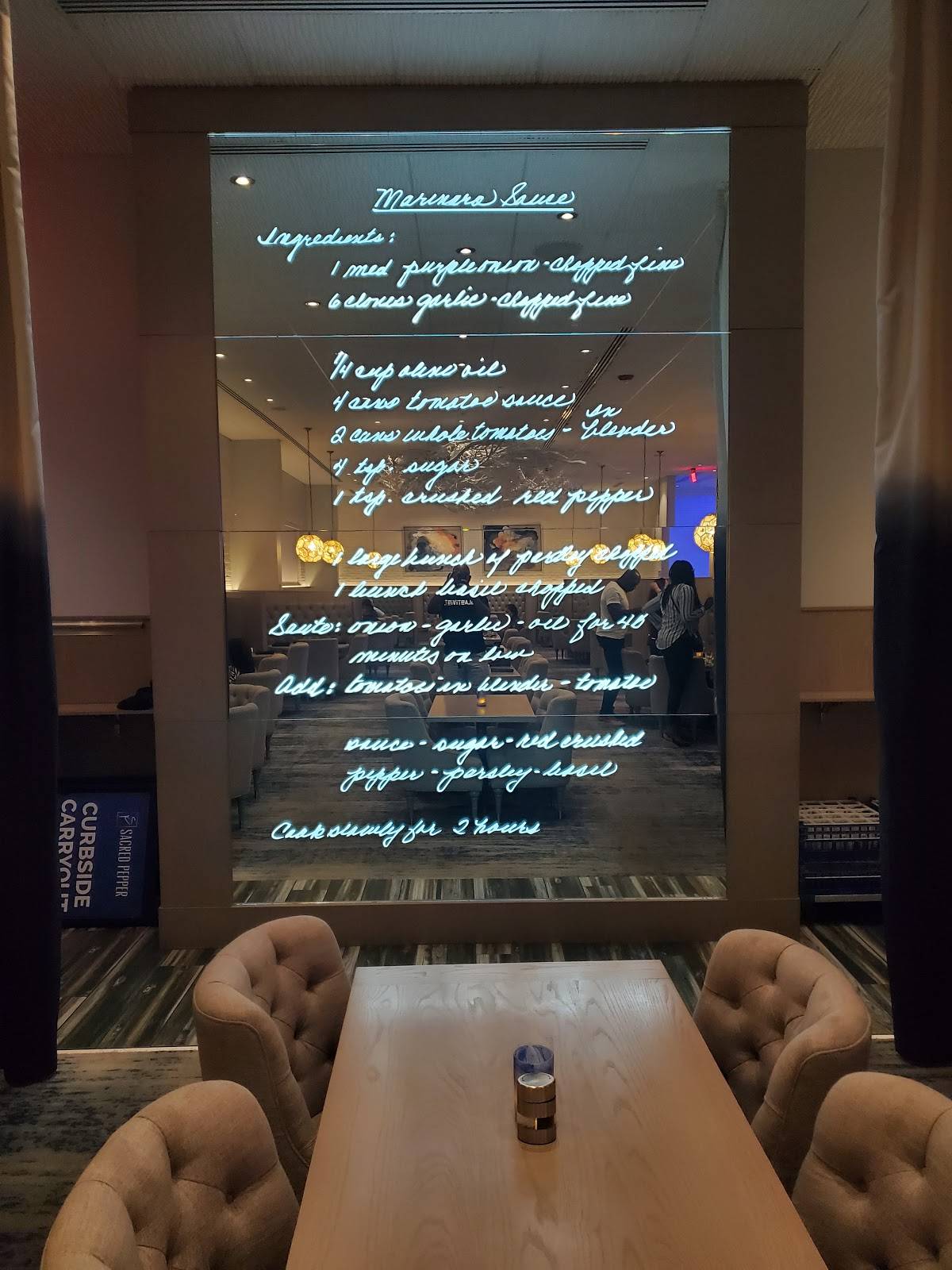 Menu at The Sacred Pepper restaurant, Tampa