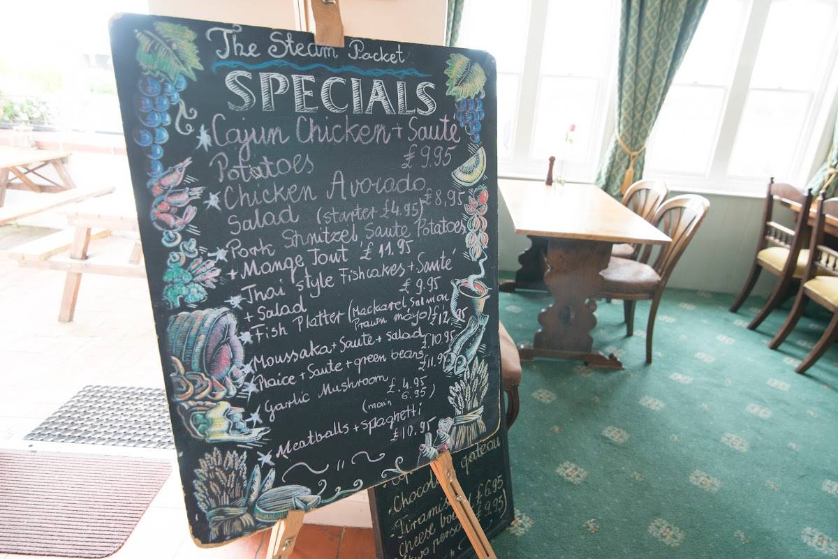Menu at The Steam Packet pub & bar, Littlehampton