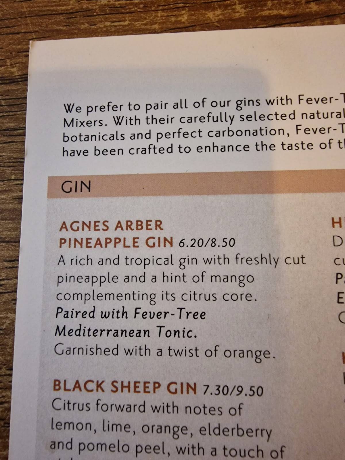 Menu at The White Hart Inn, Hawes restaurant, Hawes