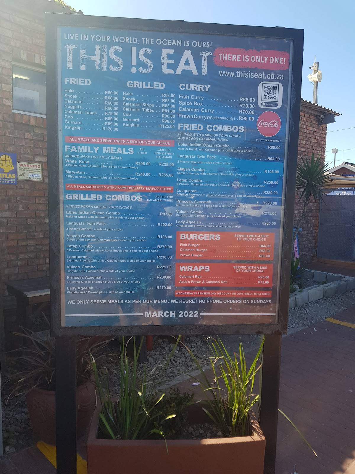 Menu at This Is Eat restaurant, Port Elizabeth