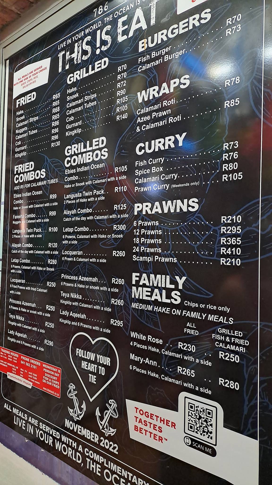 Menu at This Is Eat restaurant, Port Elizabeth