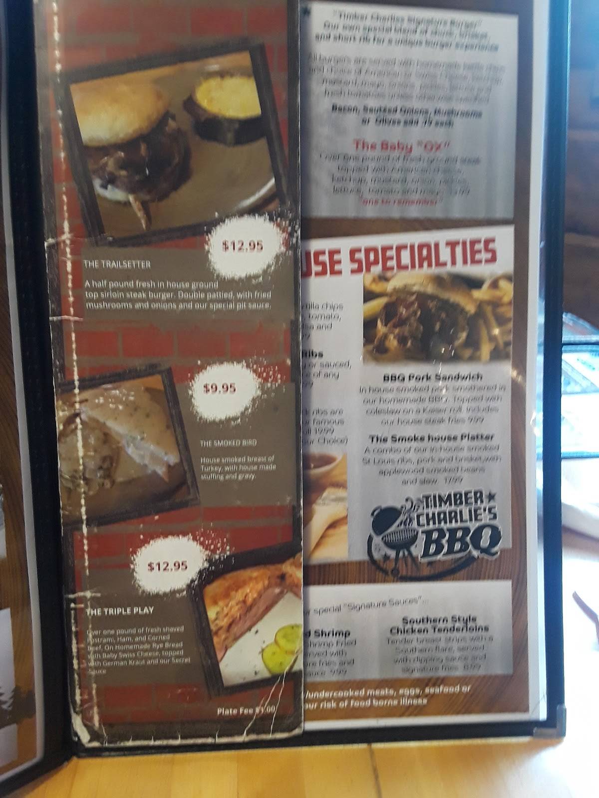 Menu at Timber Charlie's Food & Spirit pub & bar, Newberry